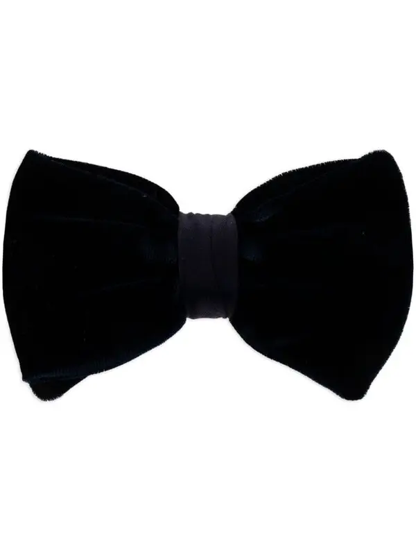 Giorgio Armani Hook-fastening Velvet Bow Tie