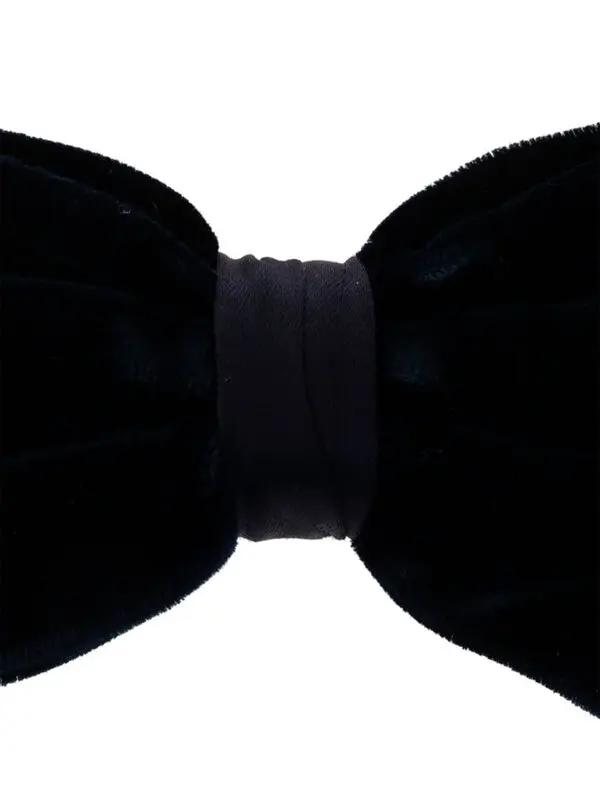 Giorgio Armani Hook-fastening Velvet Bow Tie