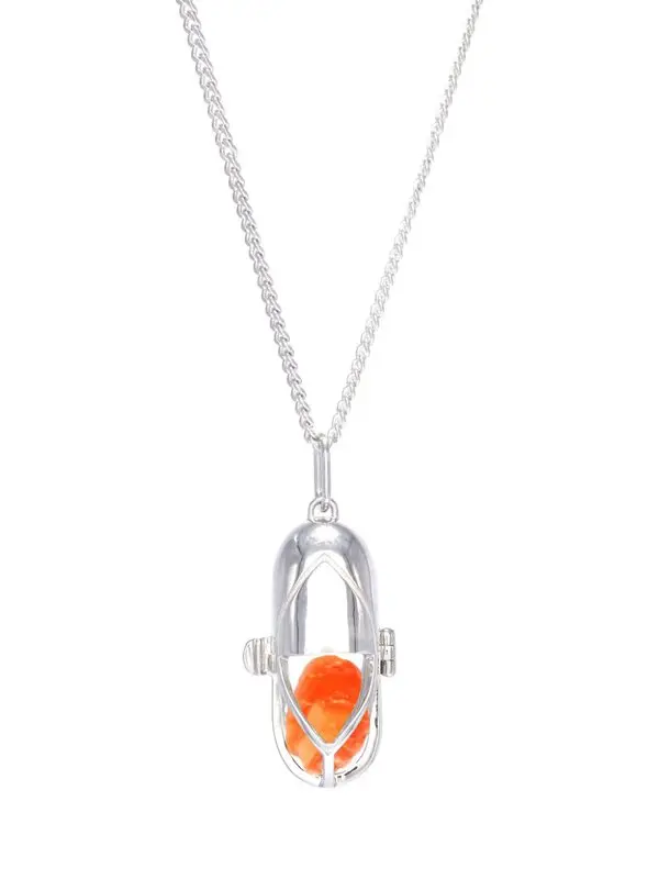 CAPSULE ELEVEN Carnelian Pendant Necklace - Silver