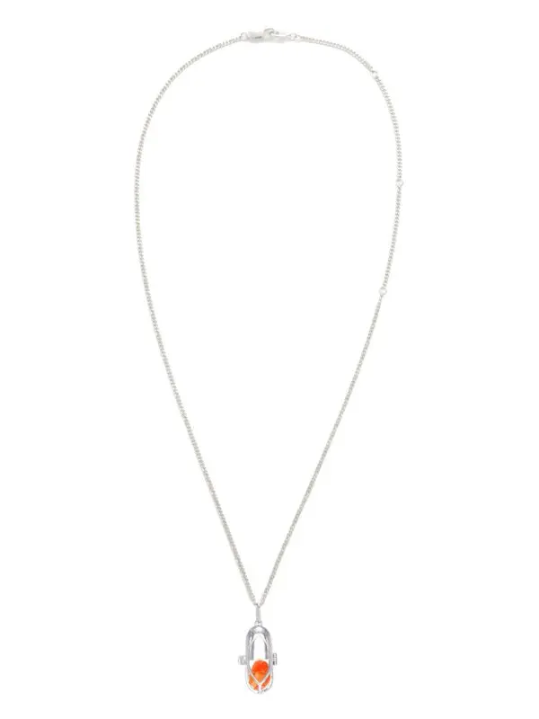 CAPSULE ELEVEN Carnelian Pendant Necklace - Silver