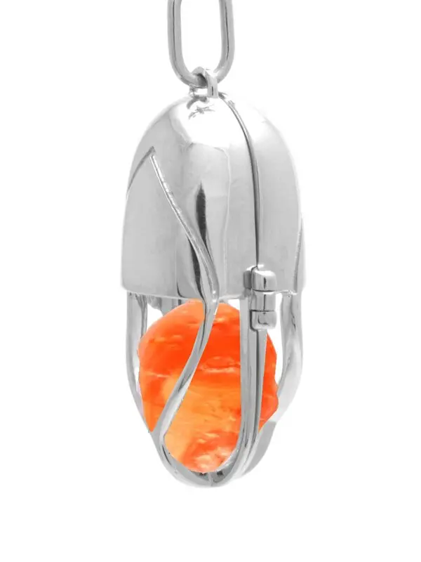 CAPSULE ELEVEN Carnelian Pendant Necklace - Silver