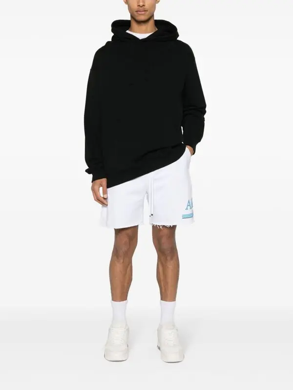 Amiri Rubberized Logo Cotton Shorts