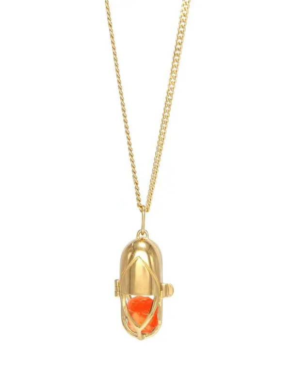 CAPSULE ELEVEN Carnelian Pendant Necklace - Gold