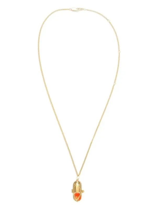 CAPSULE ELEVEN Carnelian Pendant Necklace - Gold