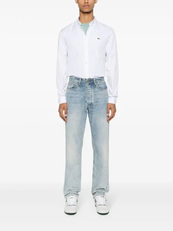 Lacoste Logo-patch Cotton Shirt - White