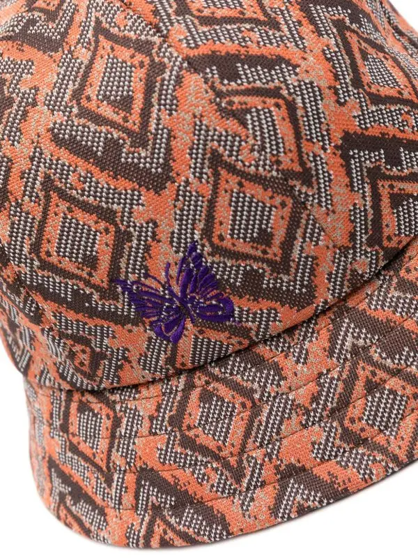 Needles Abstract-print Bucket Hat - Orange