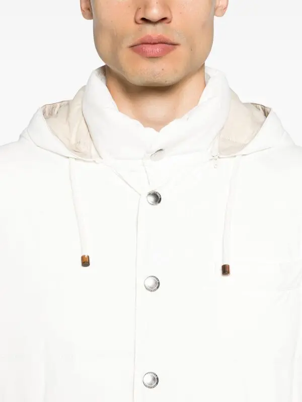 Brunello Cucinelli Detachable-hood Quilted Gilet