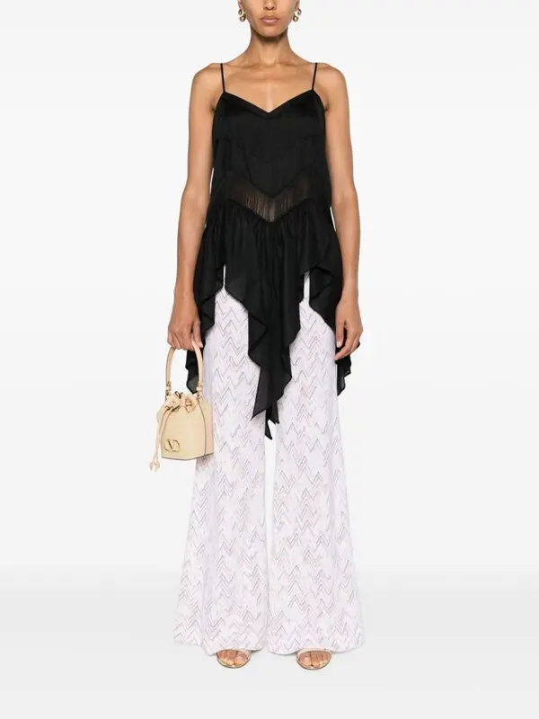 Pinko Fringed Draped Top