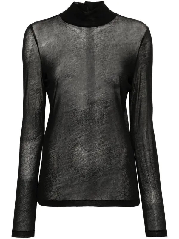 Helmut Lang Sheer Long-sleeve Top