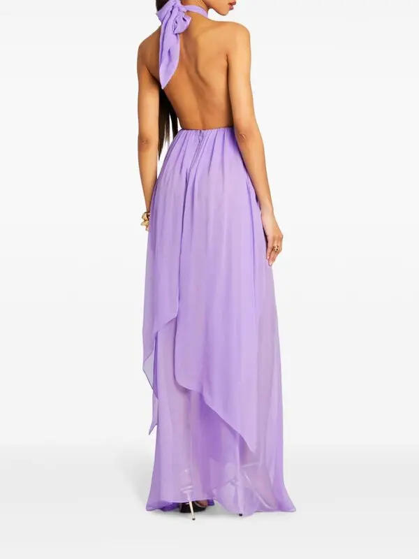 Retrofete Ina Halterneck Silk Dress