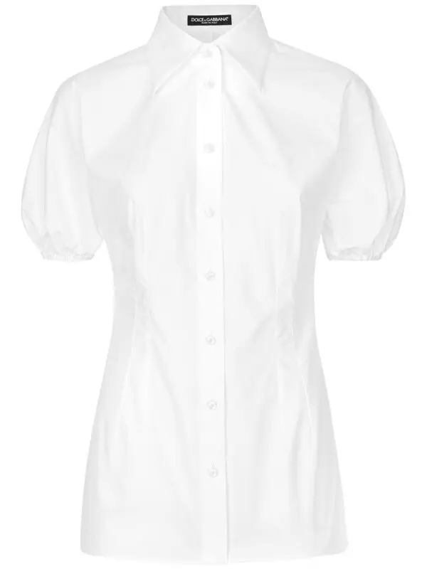 Dolce & Gabbana Short Puff-sleeves Shirt