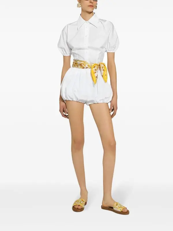 Dolce & Gabbana Short Puff-sleeves Shirt