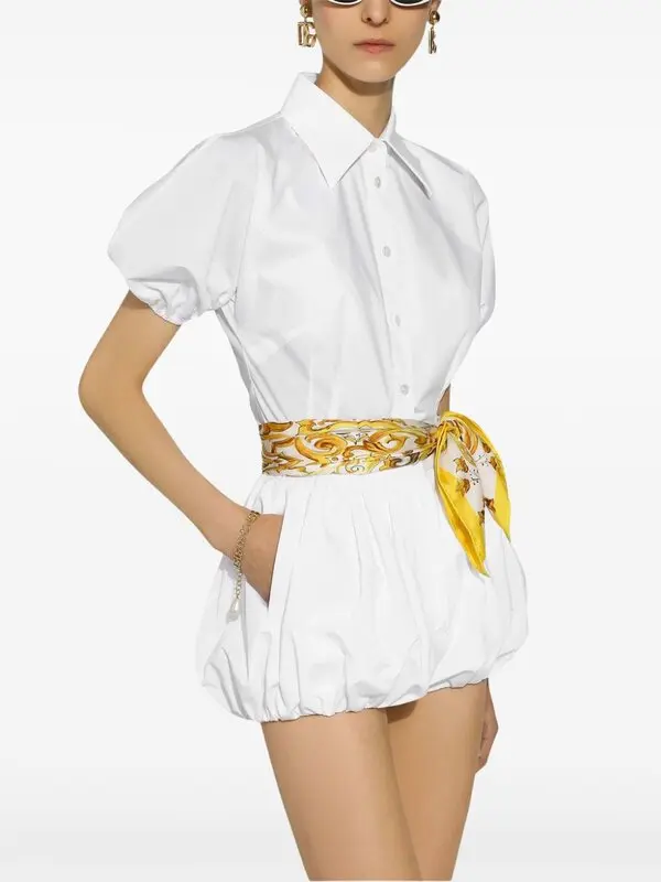 Dolce & Gabbana Short Puff-sleeves Shirt
