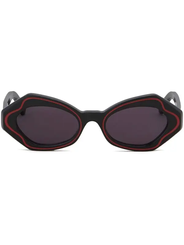 Marni Geometric Frame Sunglasses - Black