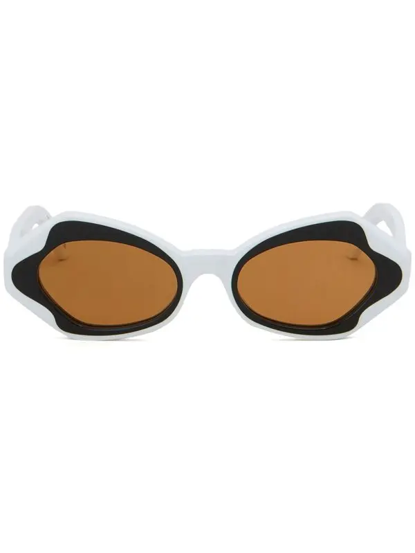 Marni Geometric Frame Sunglasses - White