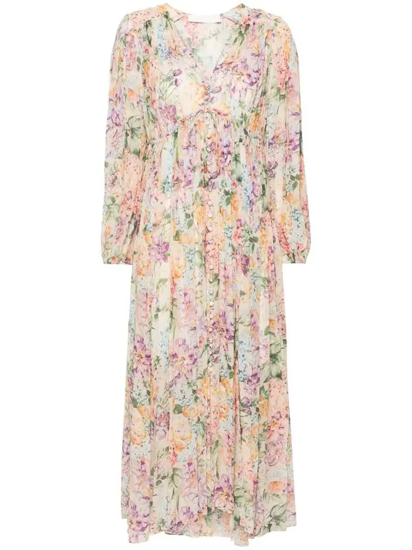 Zimmermann Halliday Floral-print Maxi Dress
