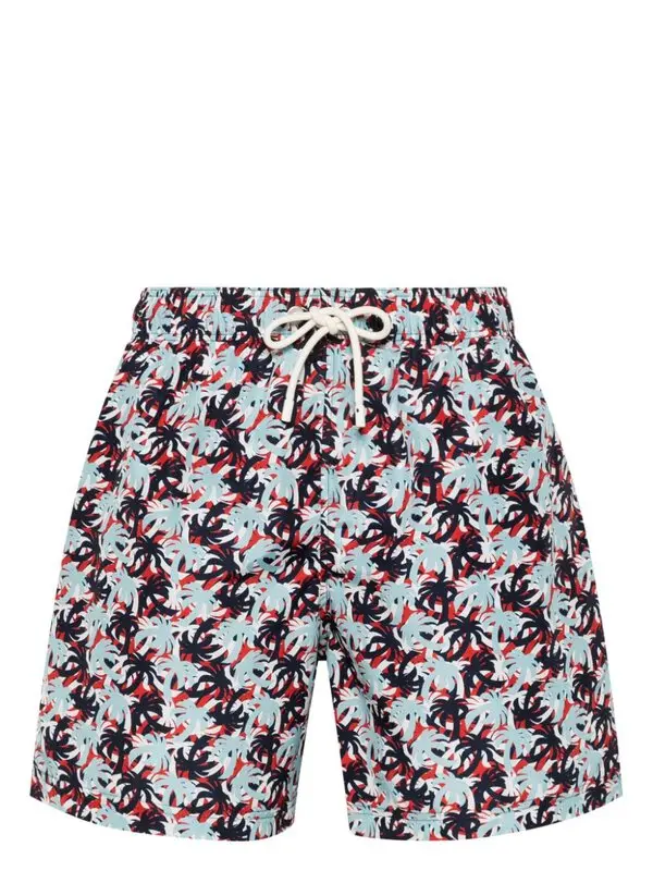 Palm Angels Palms Camo-print Swim Shorts - Blue