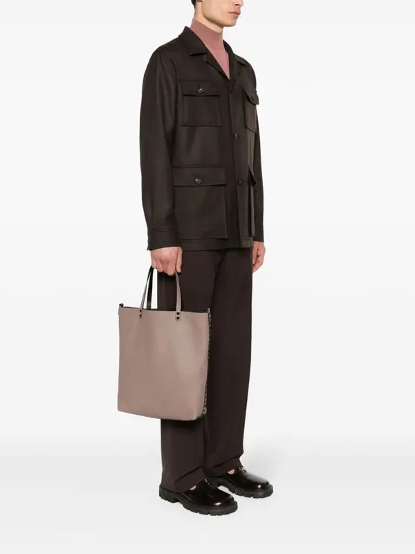 Valentino Garavani Rockstud-embellished Reversible Tote Bag - Neutrals