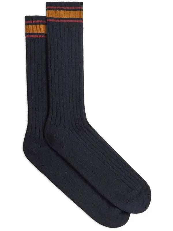 Etro Stripe-detailing Ankle Socks - Blue