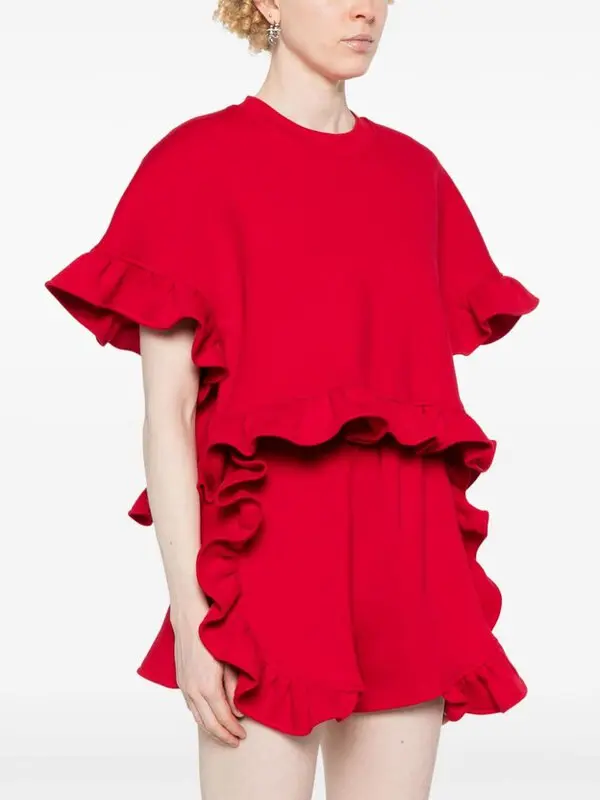 IOANA CIOLACU Peony Ruffled Jersey Top