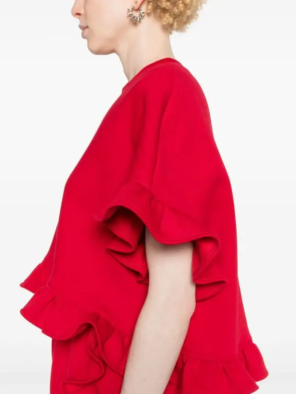 IOANA CIOLACU Peony Ruffled Jersey Top