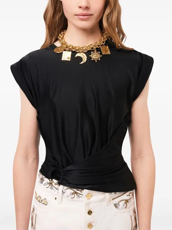 Rabanne Asymmetric Gathered-detail Blouse
