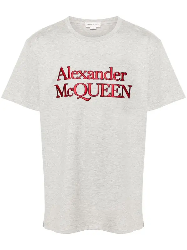 Alexander McQueen Logo-embroidered T-shirt