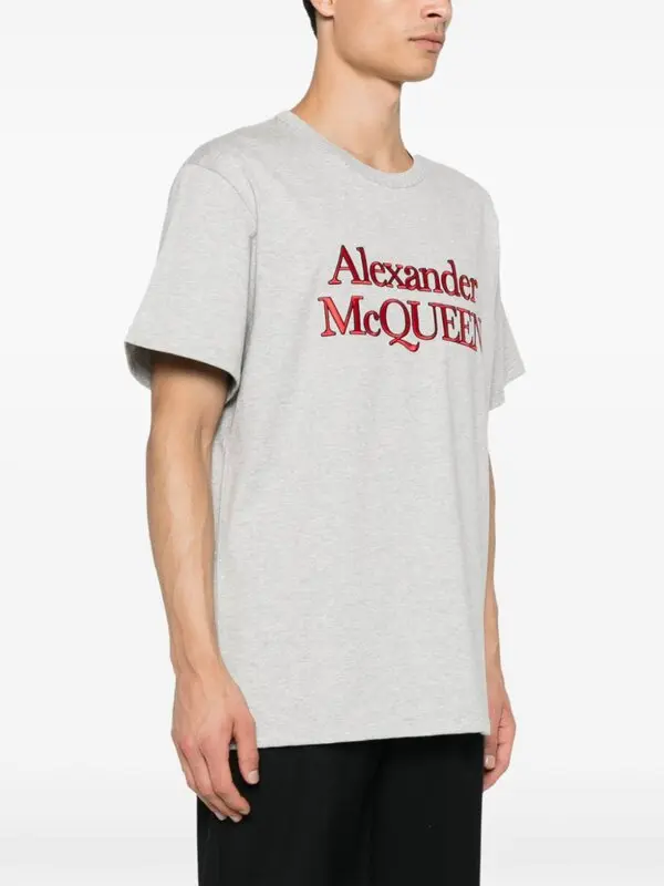 Alexander McQueen Logo-embroidered T-shirt