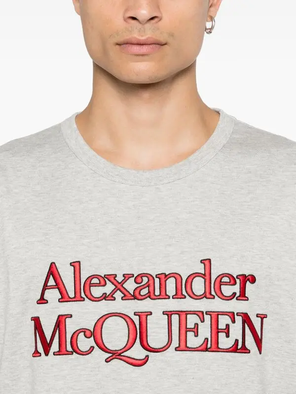 Alexander McQueen Logo-embroidered T-shirt