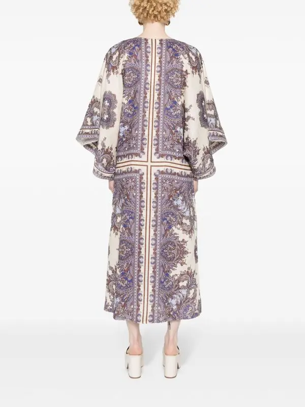 Zimmermann Ottie Linen Kaftan Dress - Neutrals