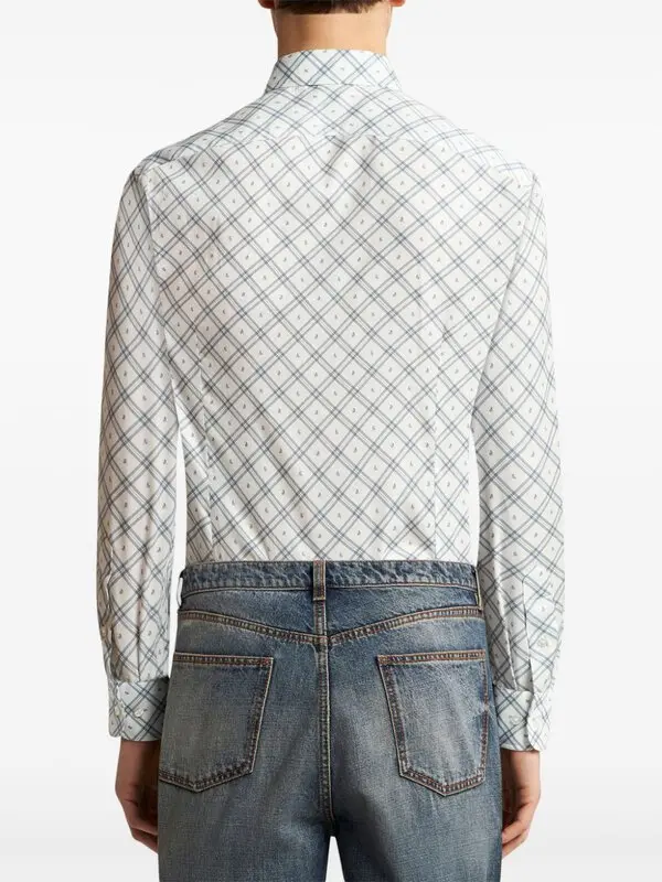 Etro Micro-paisley Check Shirt - White