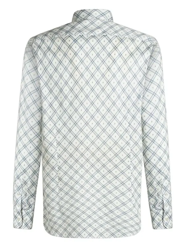 Etro Micro-paisley Check Shirt - White