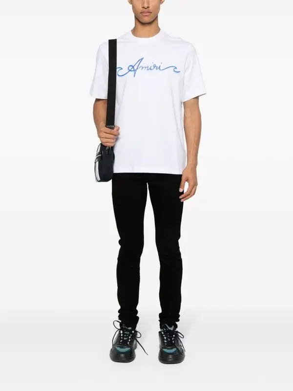 Amiri Logo-print Cotton T-shirt - White