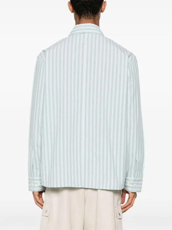 Maison Kitsuné Striped Cotton Shirt - Blue