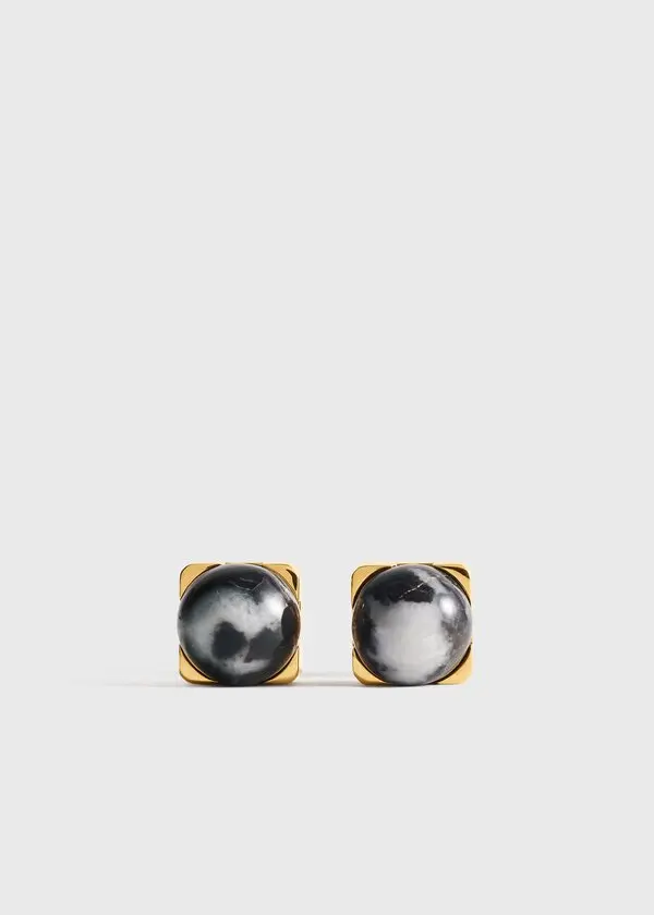 TOTEME Jasper Stud Earrings - Black,off White