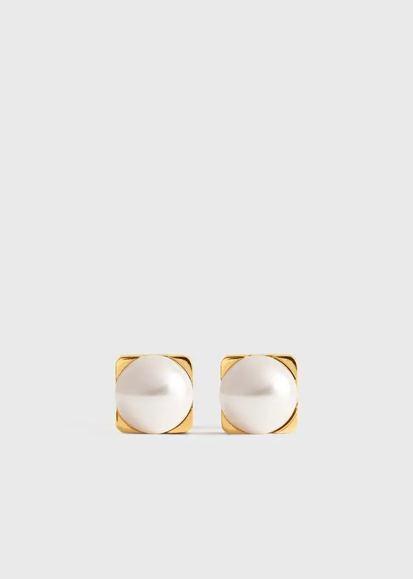 TOTEME Faux Pearl Stud Earrings - White