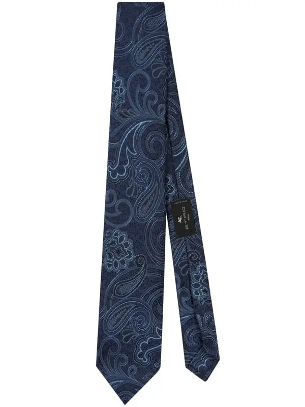 Etro Paisley-jacquard Silk Neck Tie