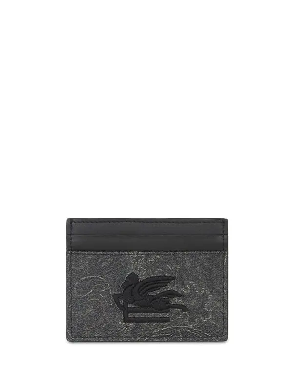 Etro Paisley-print Cotton-blend Cardholder - Black