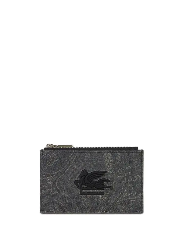 Etro Paisley Coin-pocket Wallet - Grey