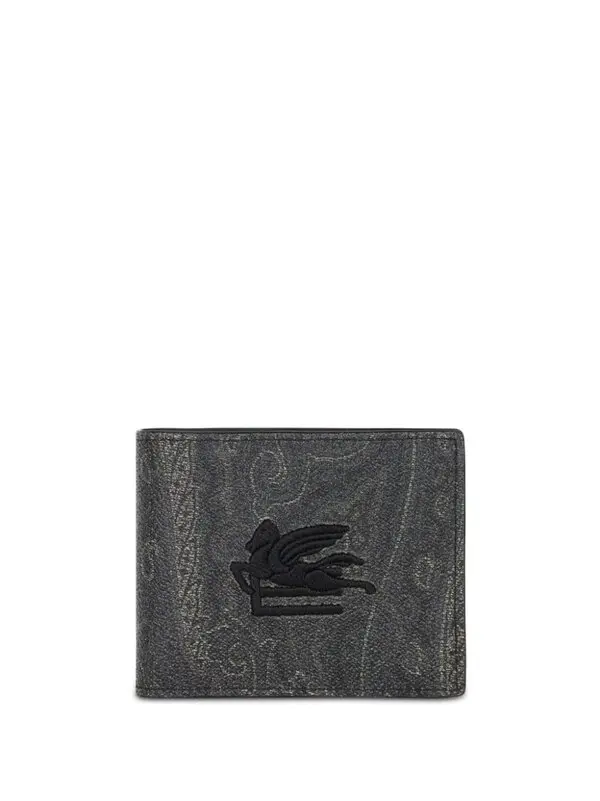 Etro Paisley-print Cotton-blend Wallet - Black