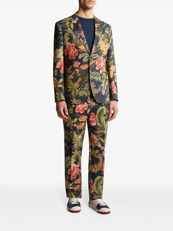 Etro Floral-print Single-breasted Blazer