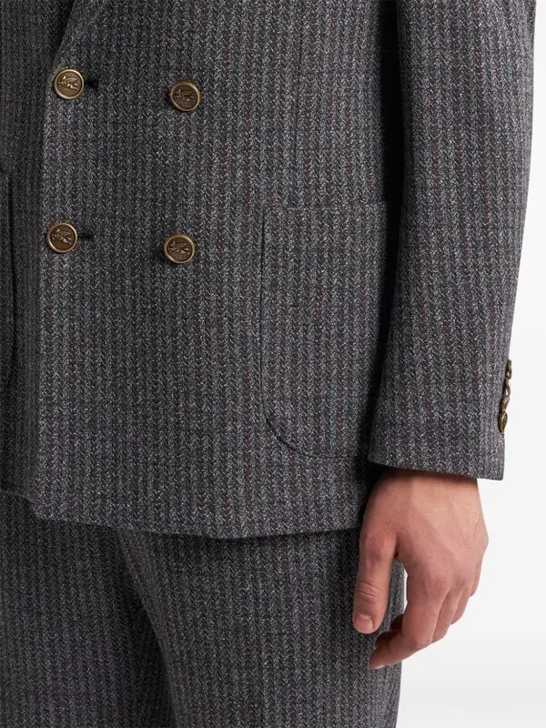 Etro Striped Double-breasted Blazer