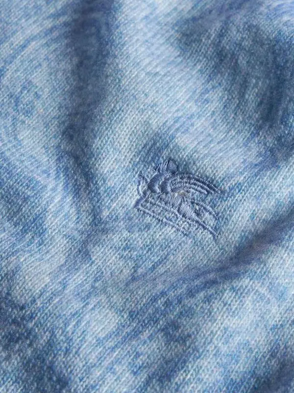 Etro Paisley Intarsia-knit Jumper - Blue