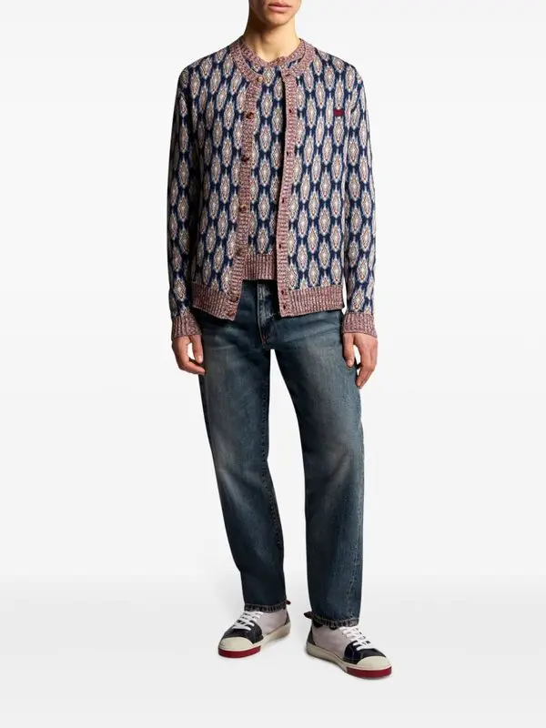 Etro Jacquard-pattern Crew-neck Cardigan