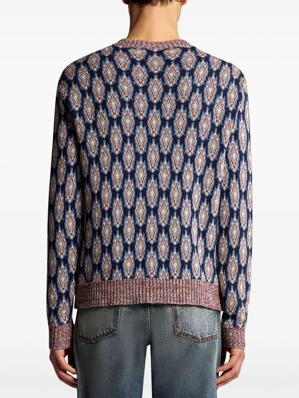 Etro Jacquard-pattern Crew-neck Cardigan