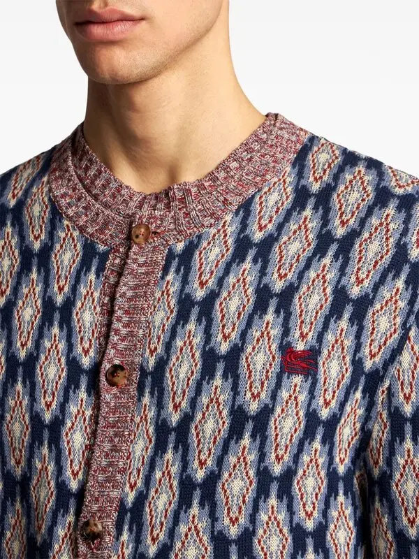 Etro Jacquard-pattern Crew-neck Cardigan