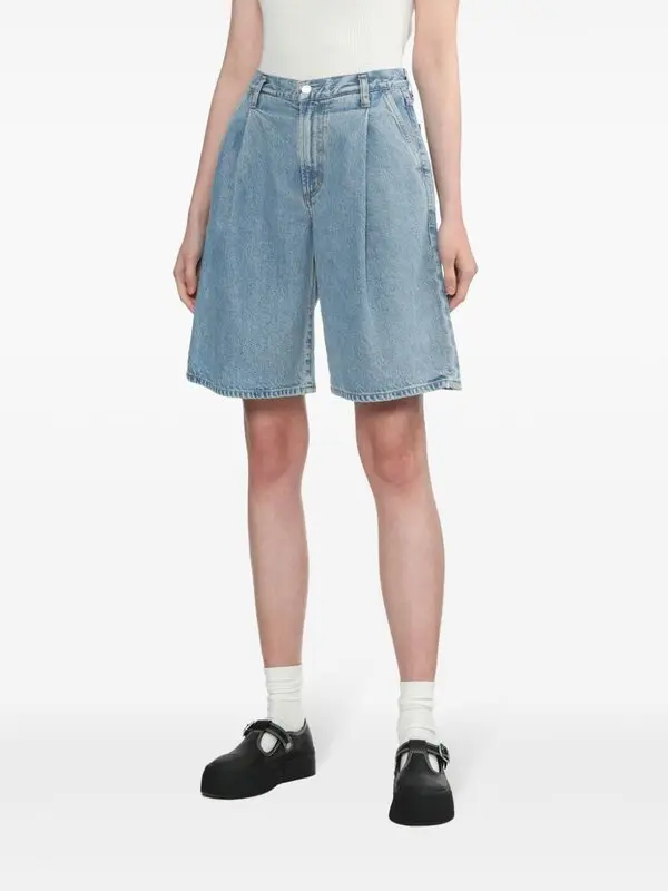 AGOLDE Ellis Wide-leg Shorts - Blue