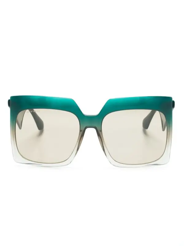 Etro Oversized Square-frame Sunglasses - Green