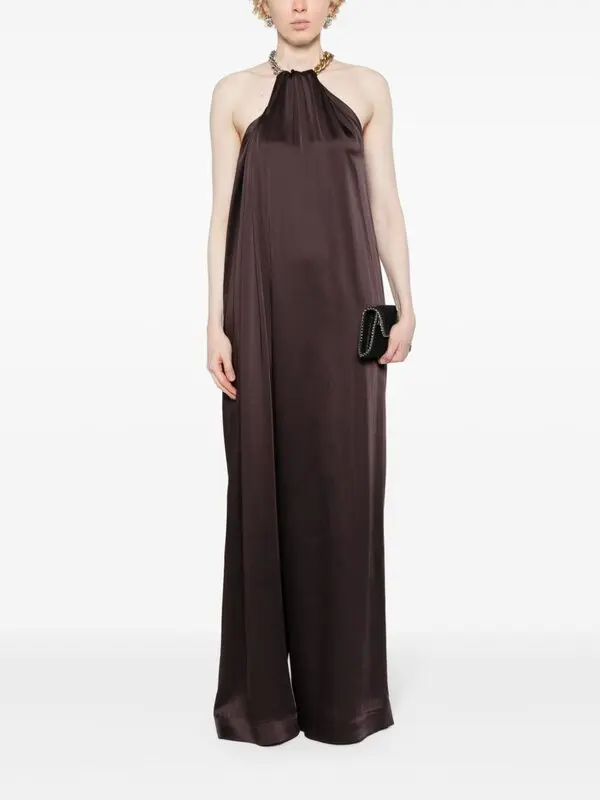 Stella McCartney Chain-link Detail Jumpsuit - Brown