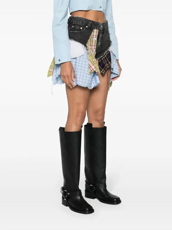Natasha Zinko Upcycled Denim Mini Shorts